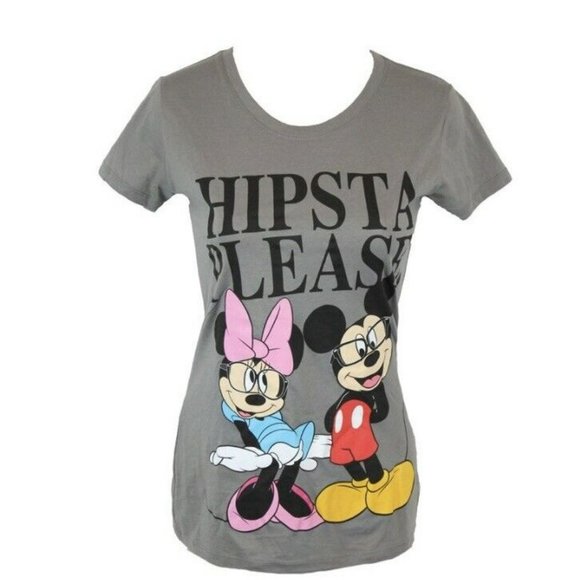 Disney | Tops | Disney Graphic Tshirt Mickey Minnie Mouse Hipsta Please ...